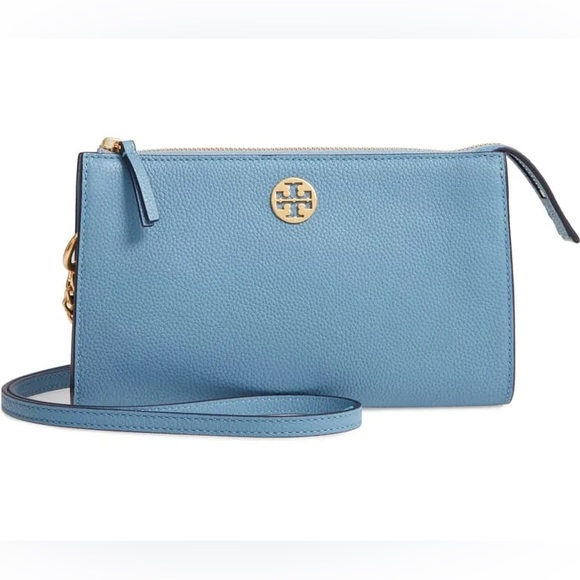 Tory Burch | Bags | Tory Burch Everly Mini Topzip Crossbody In Blue ...